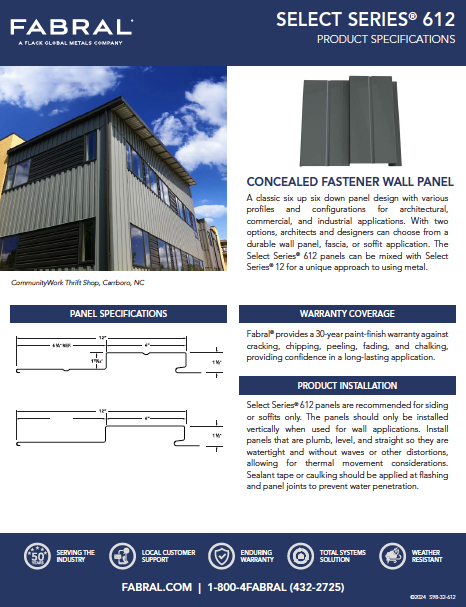 Select Series® 612 - Fabral